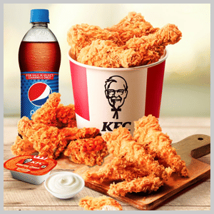 KFC Wednesday Offer : Grab 12 Pieces Chicken Strips Bucket For Rs. 350 Only