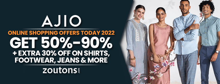 Ajio Coupons & Offers: 90% Off Discount Coupons July 2022