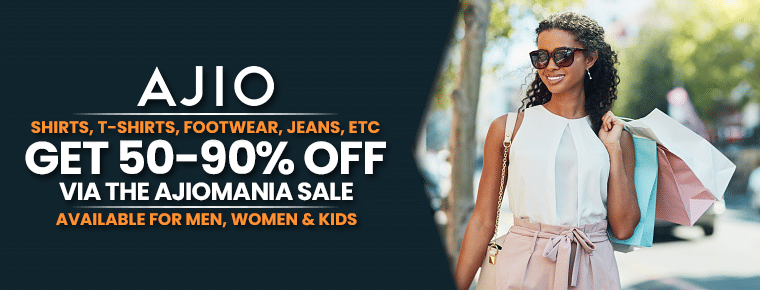 Ajio Coupons & Offers: 90% Off Discount Coupons August 2022