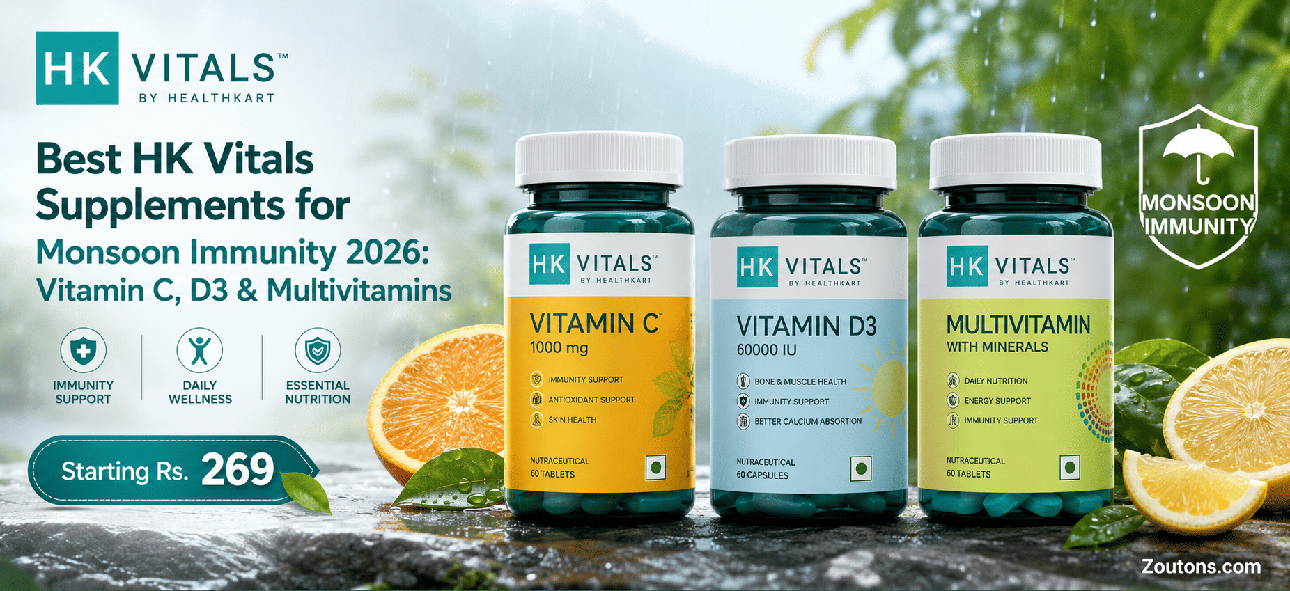 Best HK Vitals Supplements for Monsoon Immunity 2026: From Rs. 269