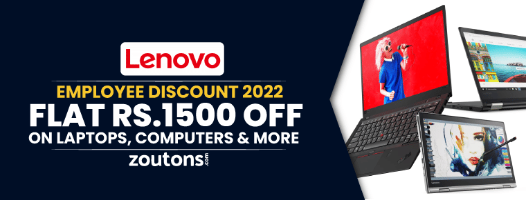 Lenovo Coupon Codes & Offers: Avail 50% Off + Extra Rs.1500 Off August 2022