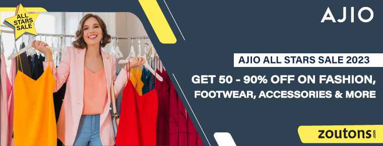 AJIO All Stars Sale 2023 | Get 50 - 90% Off On Fashion, Footwear ...