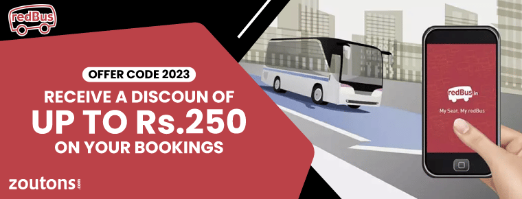 Redbus Coupons & Offer Codes | Rs.300 Off + 10% Cashback Offers September 2023