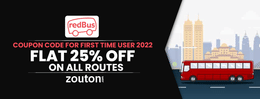 25 OFF Redbus Coupon Code For First Time User February 2022 