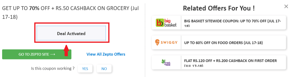 Zepto Offers & Promo Codes: Up to 60% Off + Rs.50 free cash January 2026