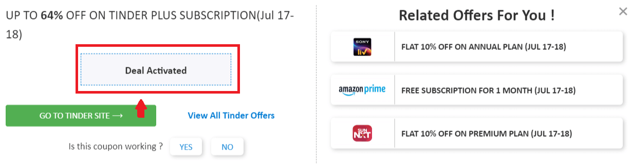 Tinder Coupons & Promo Codes: Up to 64% Off December 2025