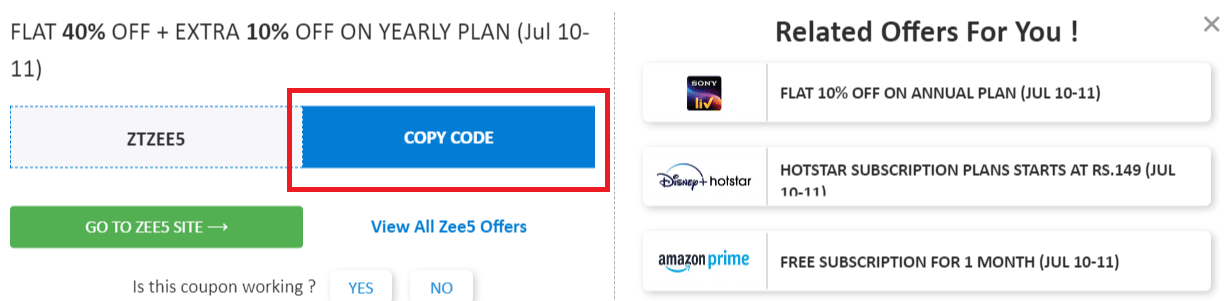 Zee5 Coupons & Promo Codes: Get 40% Off Coupons December 2025