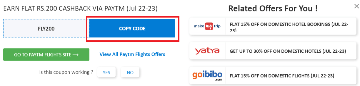 Paytm Flight Coupons & Offers: Up to Rs.5000 Cashback December 2025