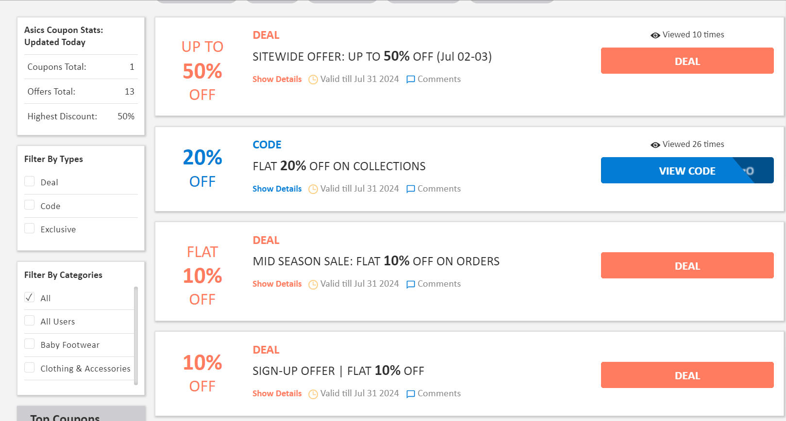 Asics Promo Codes: Up to 50% Off + 10% Off October 2025