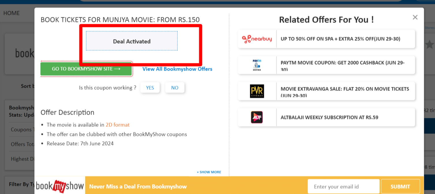 Bookmyshow Discount Codes: Get Rs.100 Off December 2025