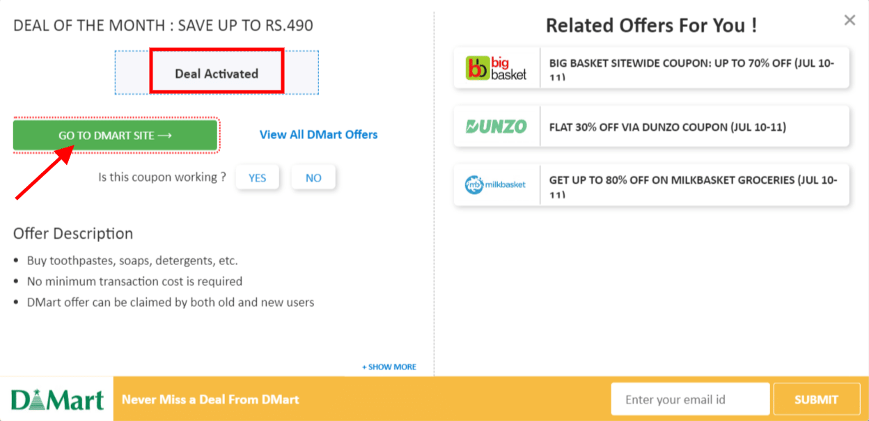 DMart Coupon Codes: Up to 50% Off January 2026