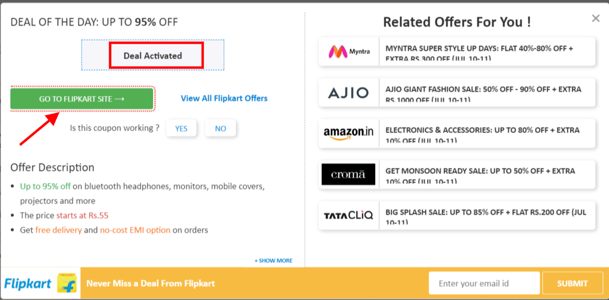 Flipkart Coupons & Coupon Codes: Up to 90% Off October 2025