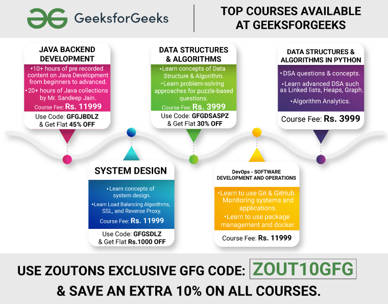 GeeksforGeeks Coupons & Offers: Flat 50% Off Coupon Codes October 2023