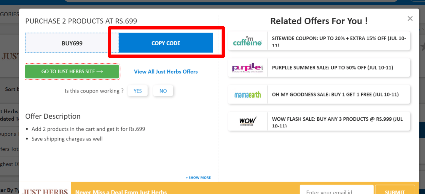 Just Herbs Coupons: Up to 70% Off April 2025