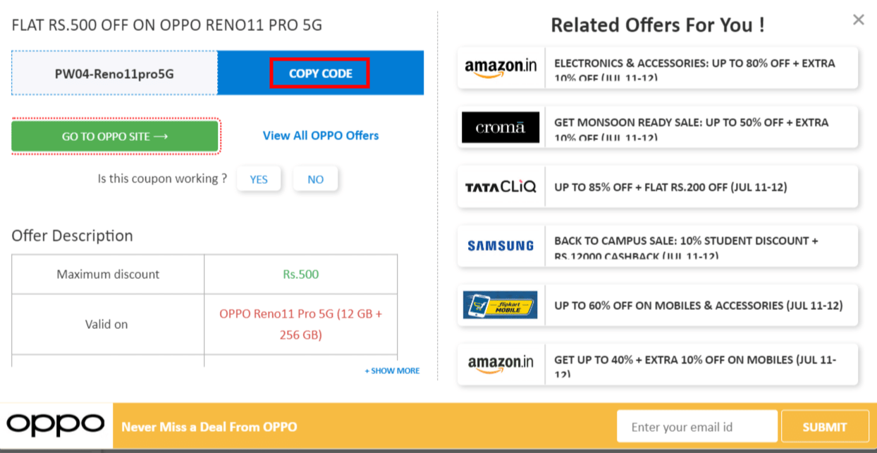 OPPO Coupons & Promo Codes: Up To 85% Off December 2025