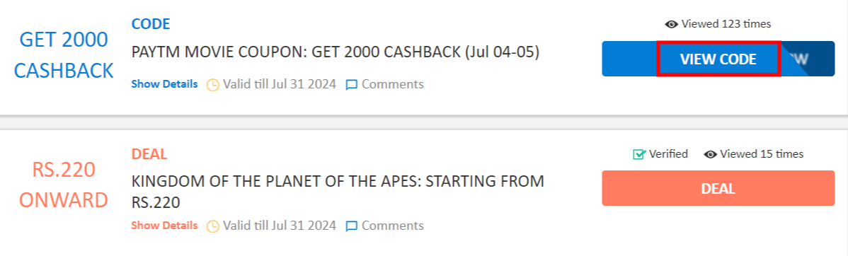 Paytm Movies Coupons & Offers: Get 50% Off Promo Codes December 2025