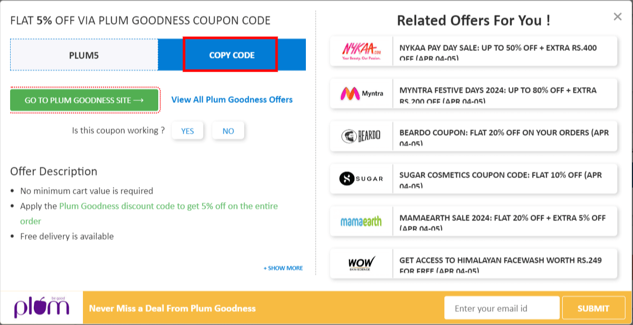 Plum Coupon Codes & Discount Codes: Up To 40% Off June 2024