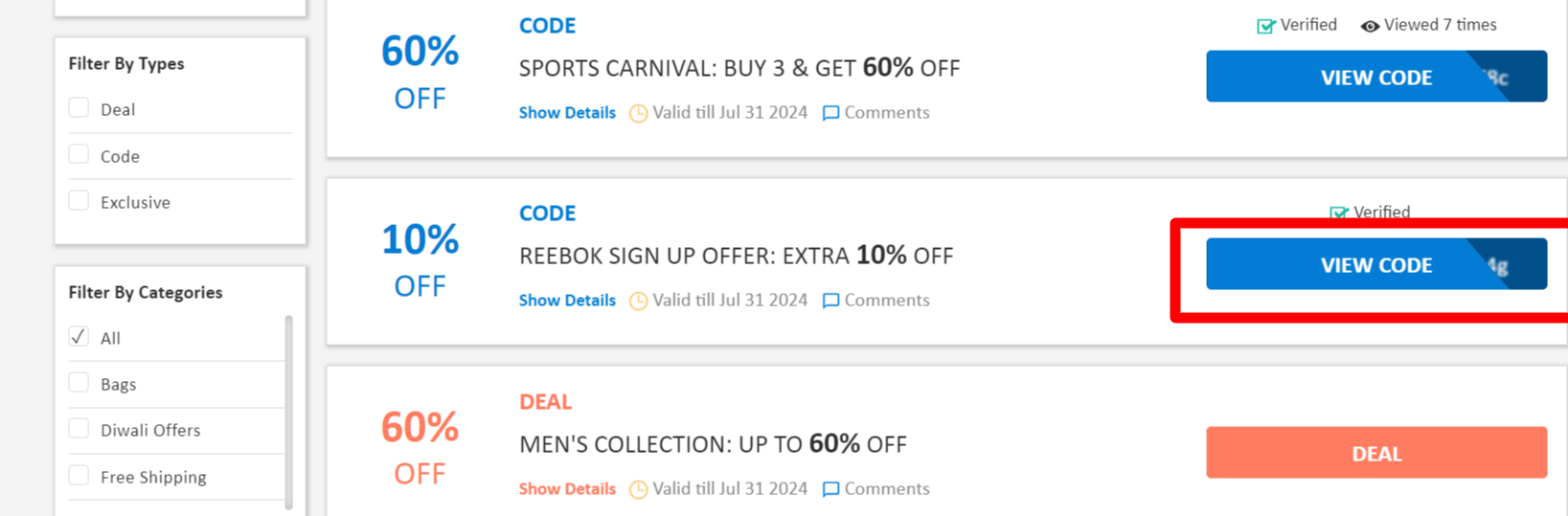 Reebok India Coupons: Up to 70% Off January 2026