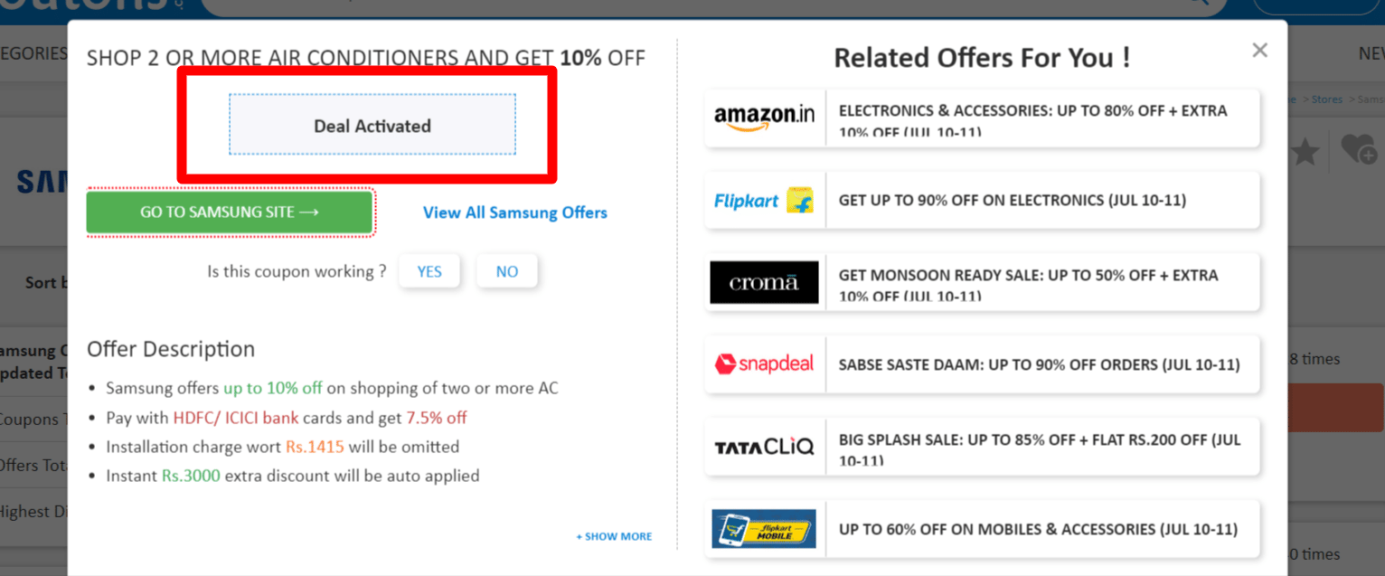 Samsung Promo Codes & Coupon Codes: 50% Off + Rs.20,000 Off December 2025