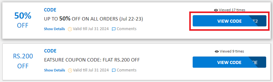 EatSure Coupons & Promo Codes: Up to 50% Off January 2026