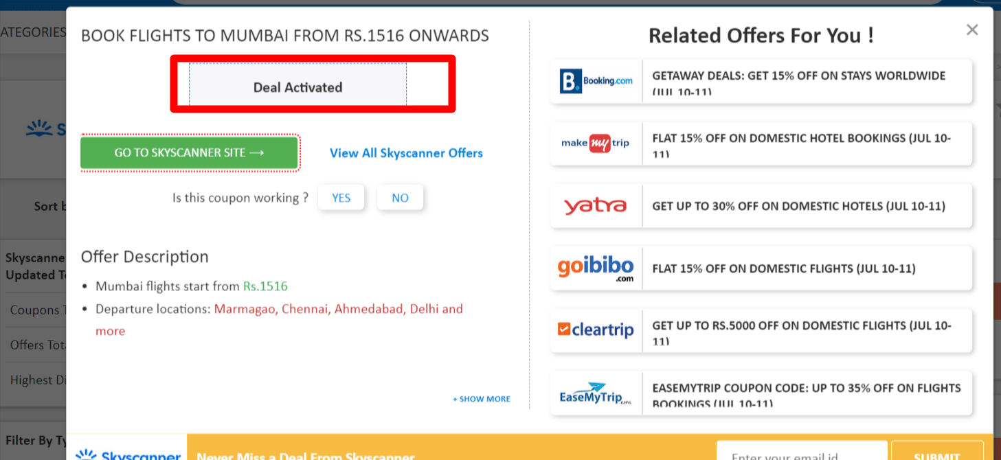 Skyscanner Coupons: Up to 55% Off October 2025