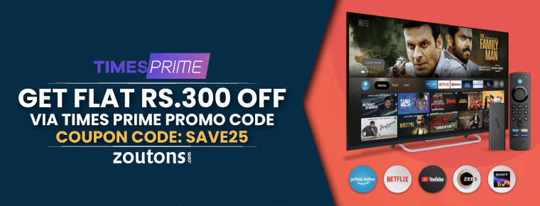 Times Prime Coupons & Offers: Flat 40% Off November 2022