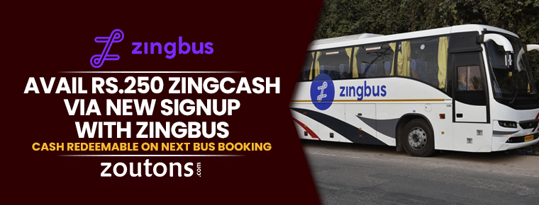 Zingbus Coupons & Coupon Codes: Up to Rs.500 Cashback Offers November 2022