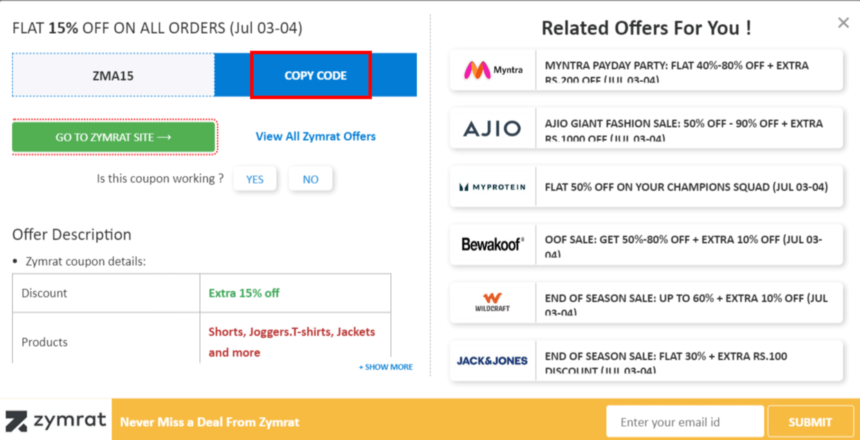 Zymrat Coupon Codes & Offers For February 2025