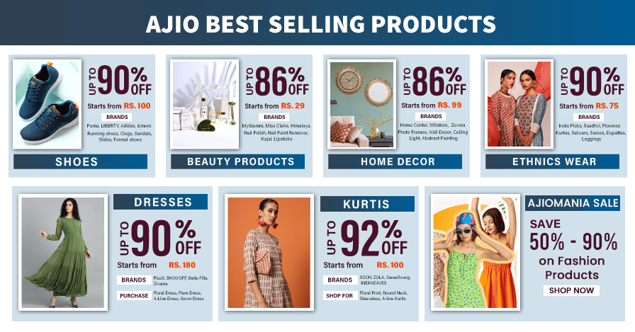 Ajio Coupons & Offers: Up To 90% Off Discount Codes September 2023