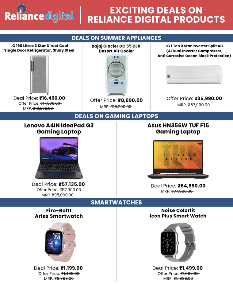 Reliance Digital Coupon Codes: Up To 80% Off Promo Codes November 2023