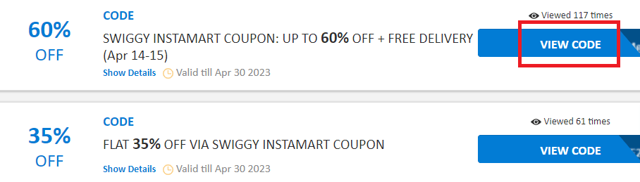 Swiggy Instamart Coupons & Offers: Get 60% Off November 2023